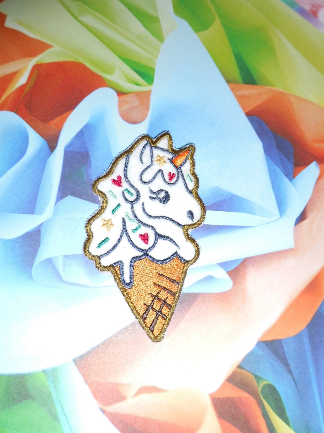 Unicorn Cone Patch Prêt à être expédié - Etsy France