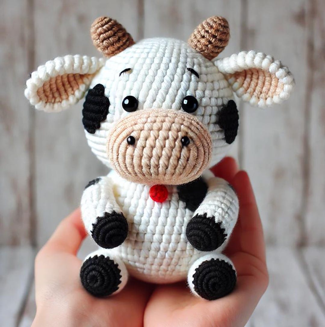 Crochet Pattern Cow Toy, Amigurumi Tutorial PDF in English, Handmade ...