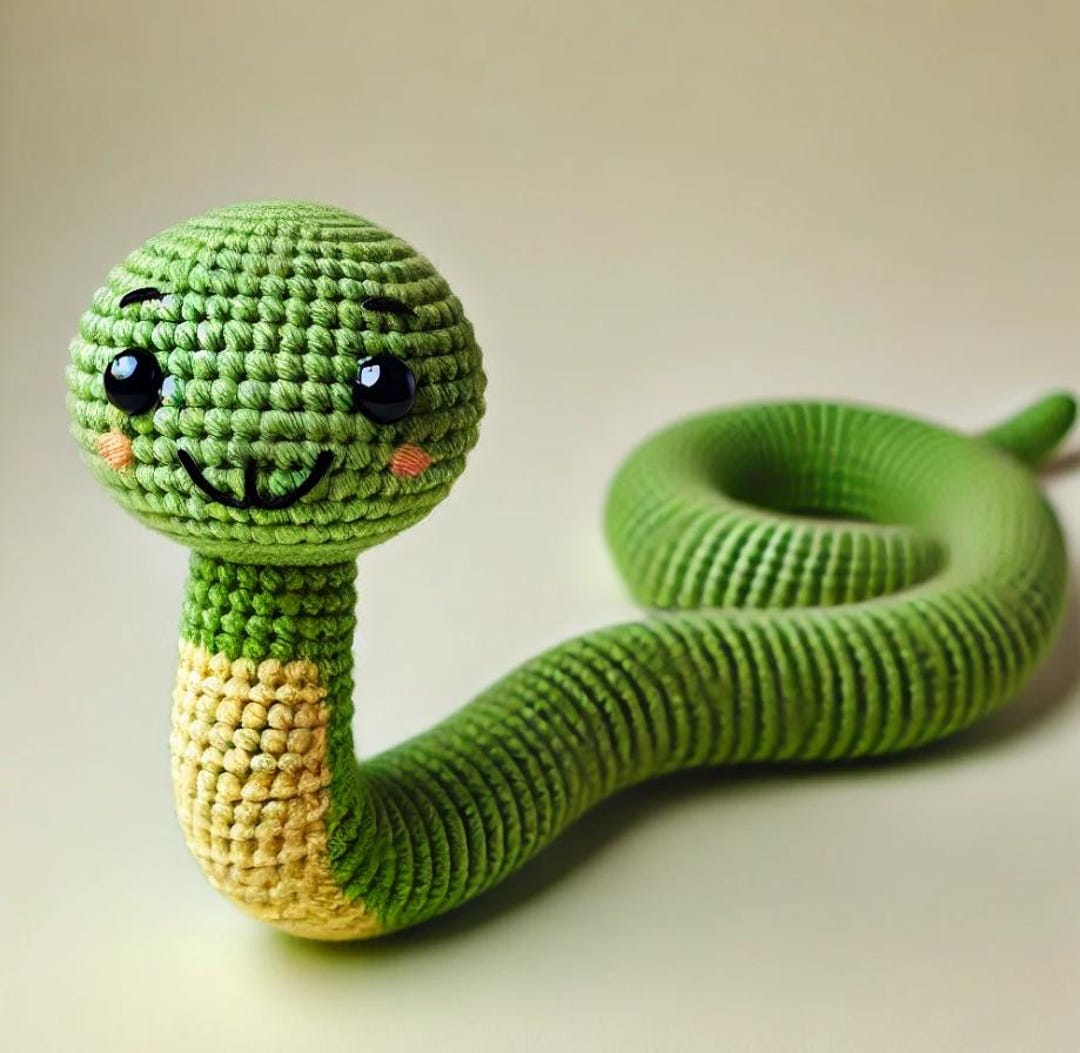 Crochet Pattern Snake Toy, Amigurumi Tutorial PDF in English, Handmade ...