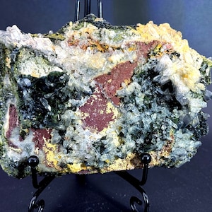 Epidote and Forest Quartz Specimen | Sparkly Druzy Crystal Cluster With ...