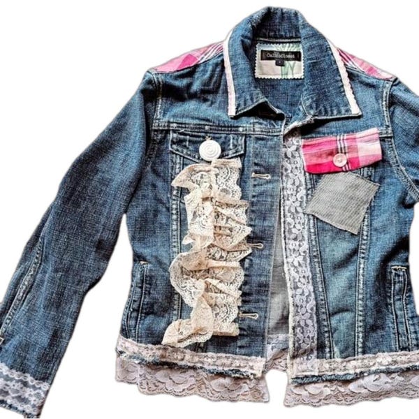Hippie Jean Jacket - Etsy