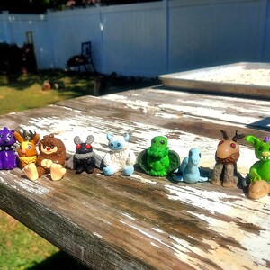 Cryptid Menagerie of Desk Buddies, Handmade Clay Figurines, Spooky ...