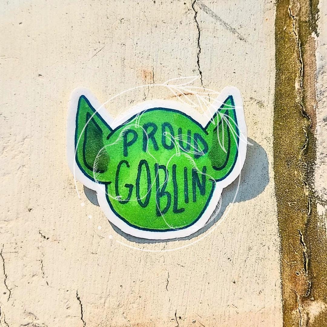 Proud Goblin Sticker, Hand-drawn Goblincore Laptop Decal - Etsy