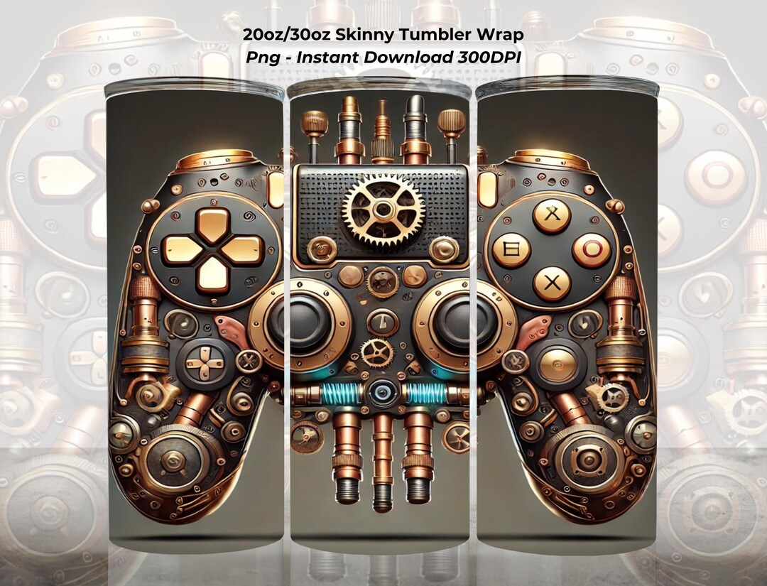 Steampunk Gamer Controller PNG, Sublimation PNG Print, Steampunk Controller 300DPI, PNG ...
