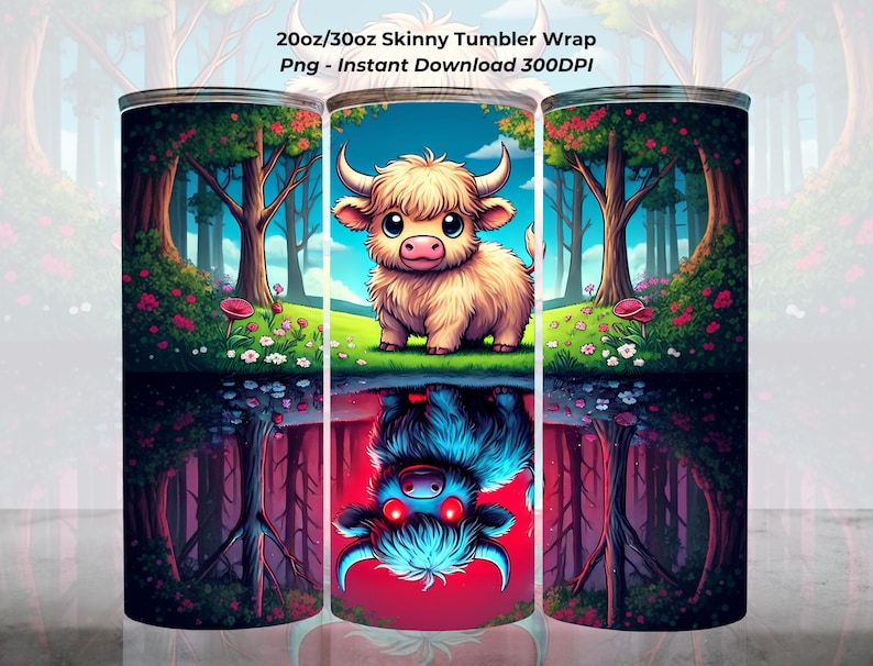 Stranger Things Highland Cow Sublimation 300DPI PNG Cute and Spooky ...