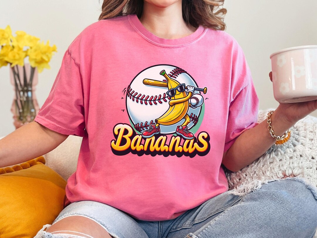 Lets Go Bananas Baseball Comfort Colors Tee: Gameday Mama Shirt - Etsy