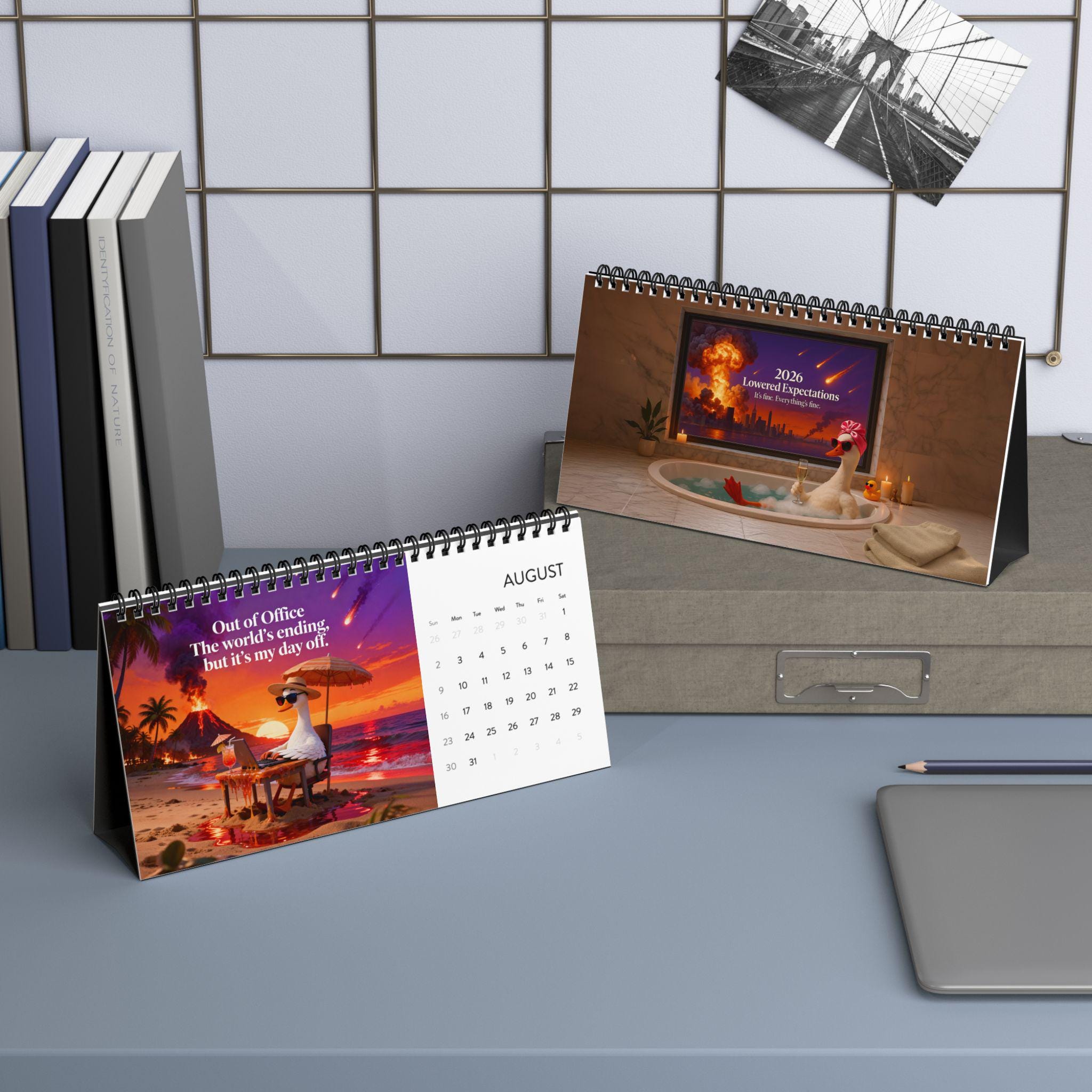 2026 Silly Goose Desk Calendar, Apocalyptic Dark Humor Gift - Etsy