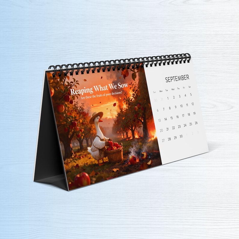 2026 Silly Goose Desk Calendar, Apocalyptic Dark Humor Gift - Etsy