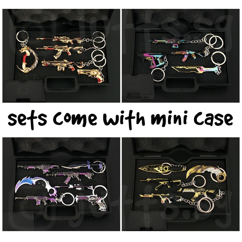 Valorant Weapon Sets Keychain Comes in Black Casing Glitchpop Ion ...