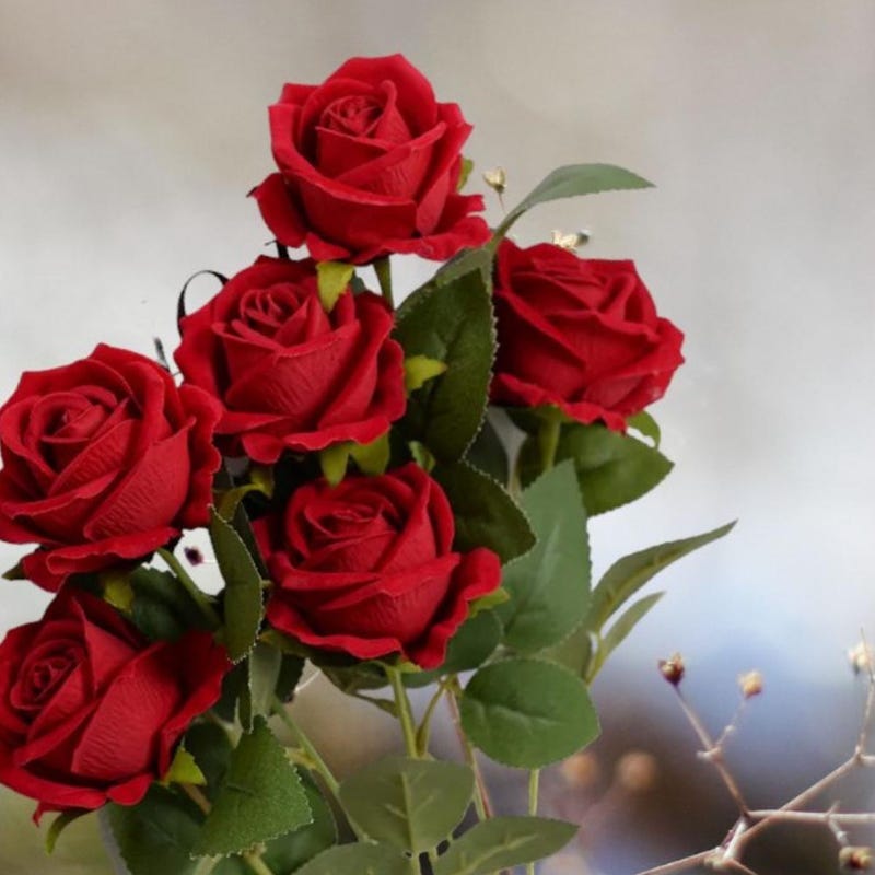 Artificial Roses - Etsy