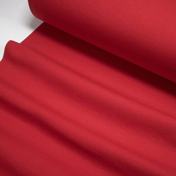 Red Ribbing Fabric - Etsy