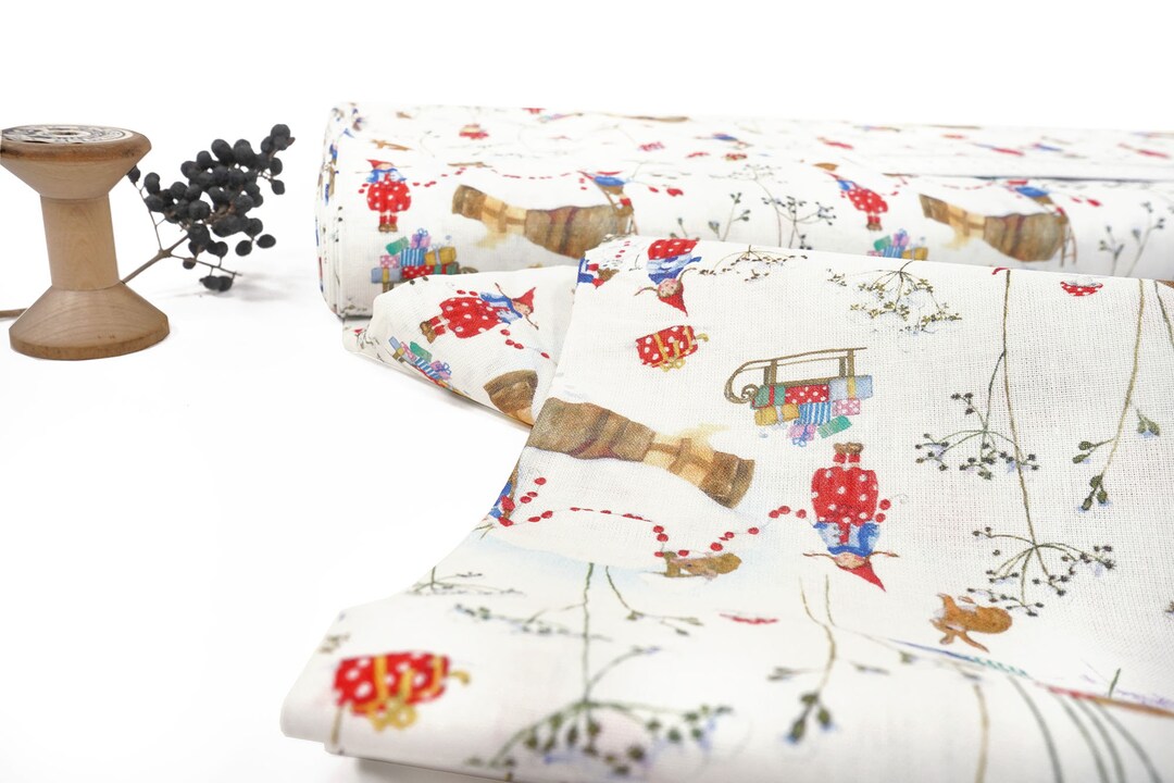 Acufactum Fabric Snow Meadow Schneewiese by Daniela Drescher 0.54 Yd 0. ...