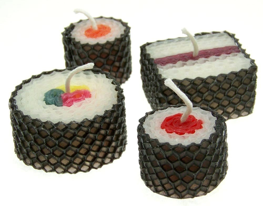 Sushi Art Sushi Gift Ideas Handmade Beeswax Japanese Candles - Etsy