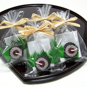 Spam Sushi Favor Candle Plum Mauve Japanese Party Gift Japan Beeswax - Etsy