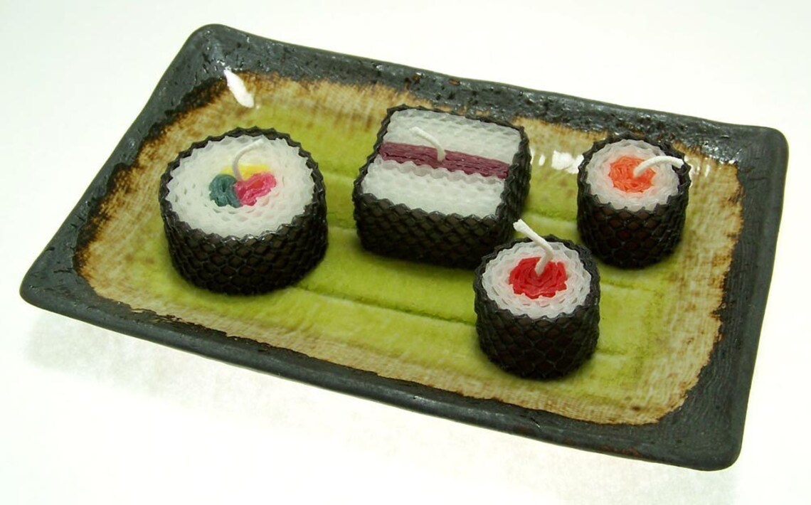 Sushi Art Sushi Gift Ideas Handmade Beeswax Japanese Candles - Etsy