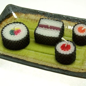 Sushi Art Sushi Gift Ideas Handmade Beeswax Japanese Candles Assorted 4 ...