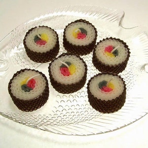 Sushi Geekery Sushi Boxed Set Sushi Shaped Candles Sushi Set Box Votive ...