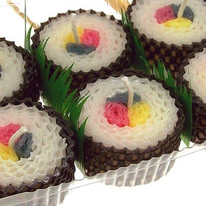 Sushi Geekery Sushi Boxed Set Sushi Shaped Candles Sushi Set Box Votive ...