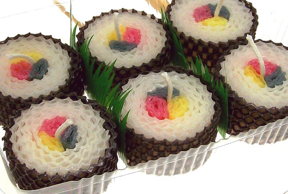 Sushi Geekery Sushi Boxed Set Sushi Shaped Candles Sushi Set Box Votive ...