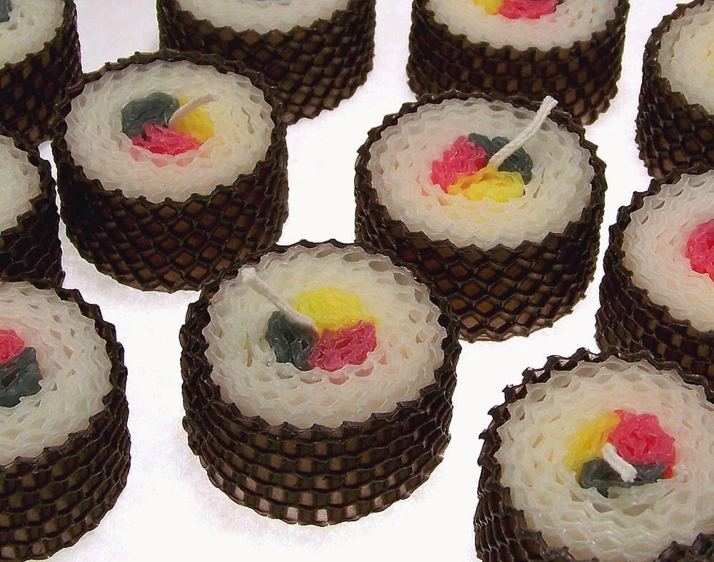 Sushi Geekery Sushi Boxed Set Sushi Shaped Candles Sushi Set Box Votive ...