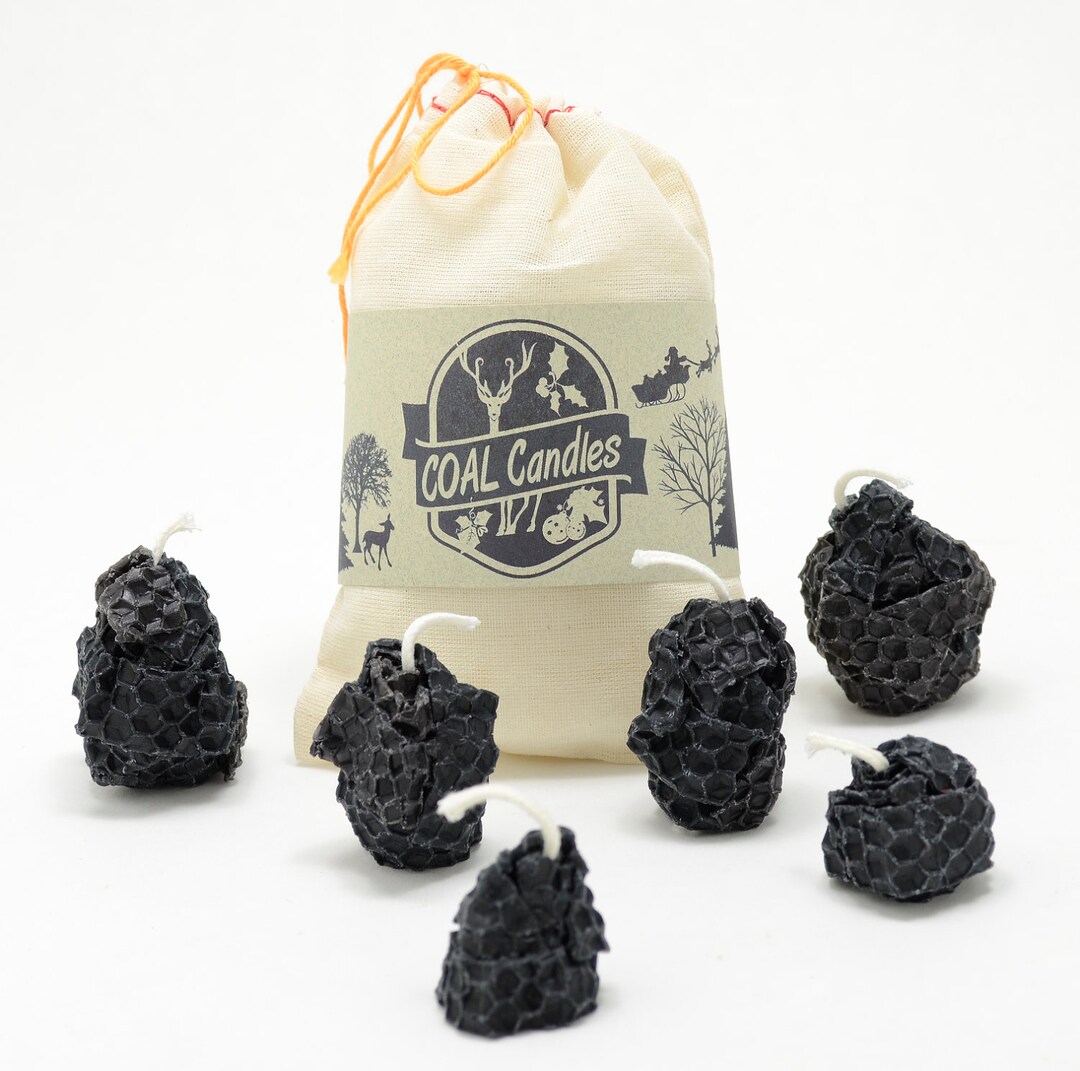 Coal Candles Naughty or Nice Christmas Coal Stocking Stuffer Coal Gift ...