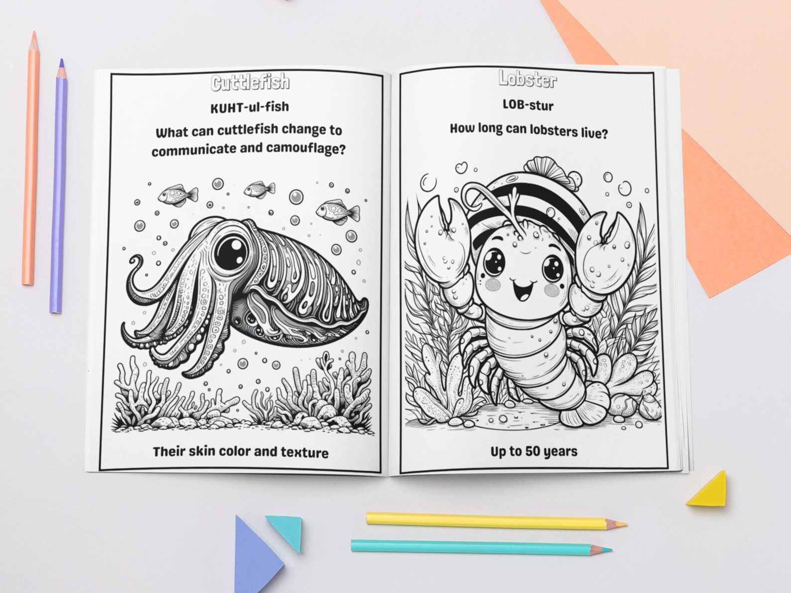 Personalized Sea Creatures Coloring Book | 38 Pages + 22 Bonus ...