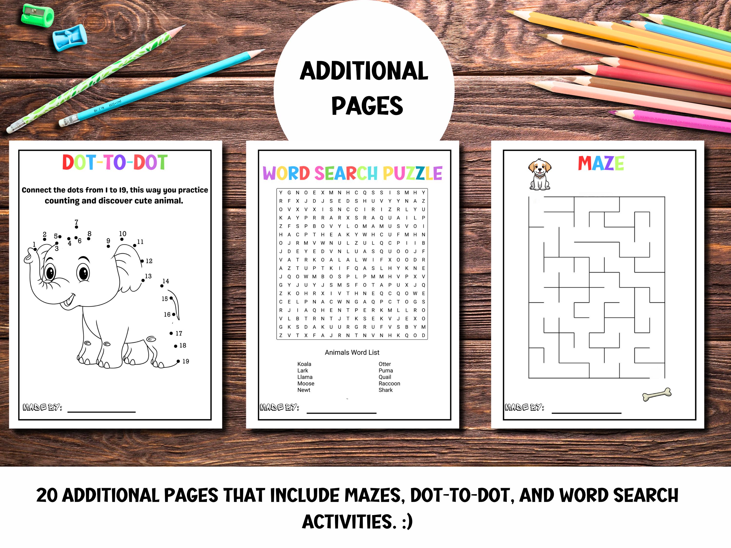 Personalized Animal Adventure Coloring Book | Lion, Koala, Monkey ...