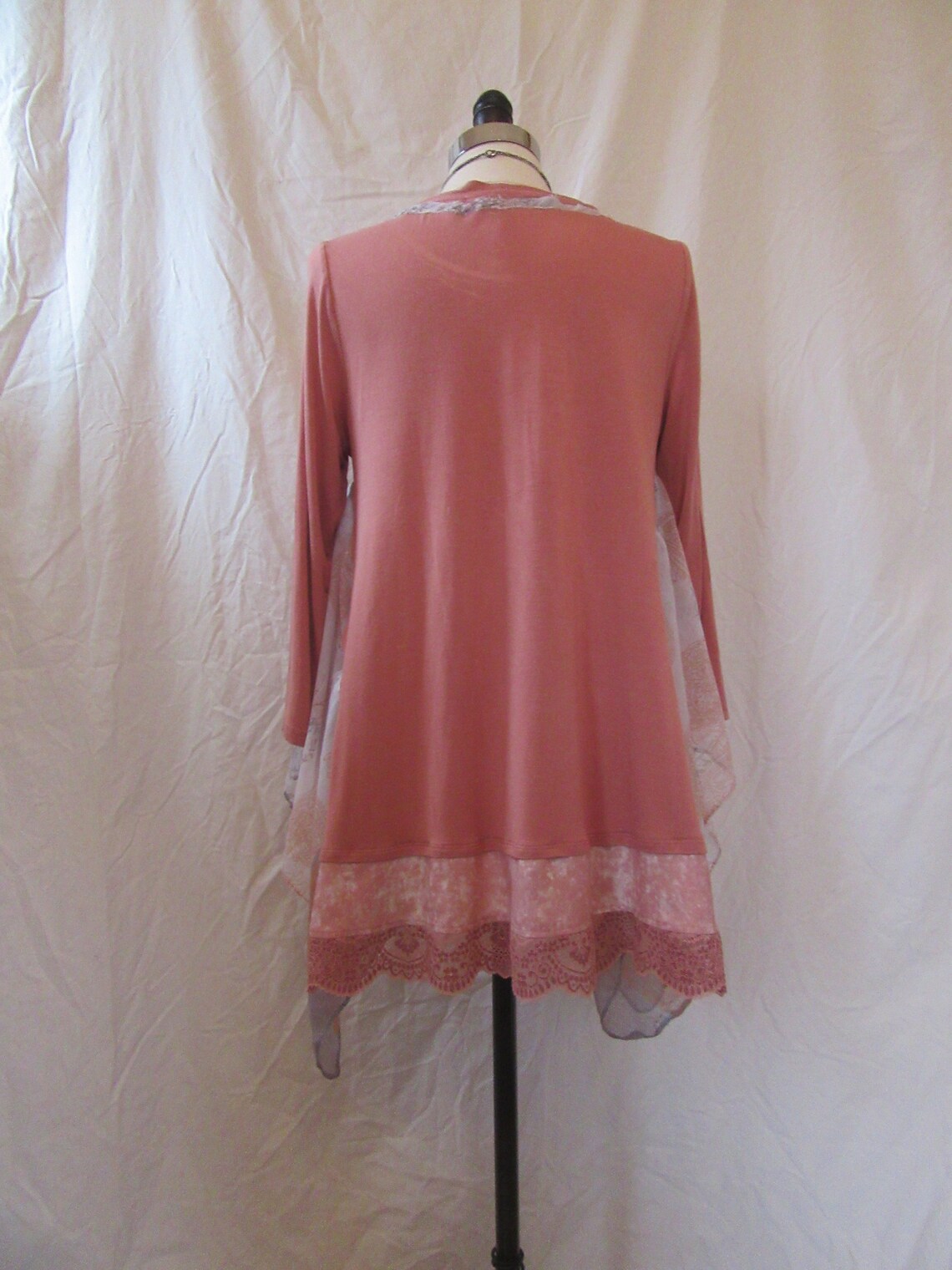 Lagenlook Tunic Long Flowing Soft Washed Peachy Pink Cotton - Etsy