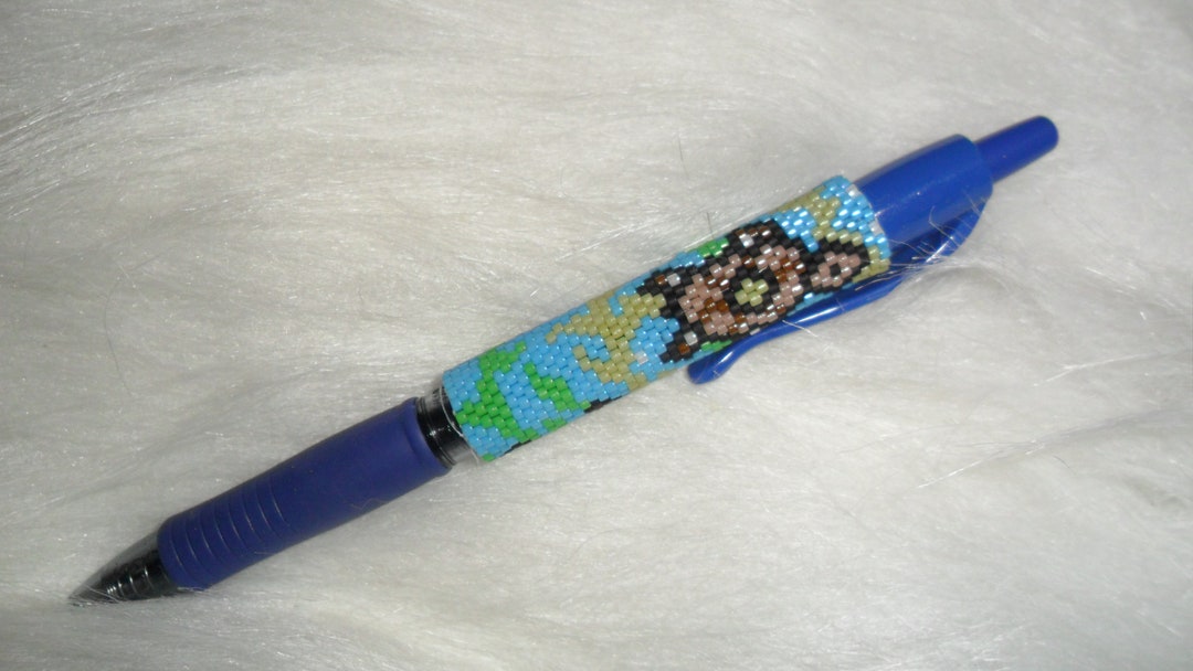 SEA TURTLE Hand Beaded Pen Wrap - Etsy