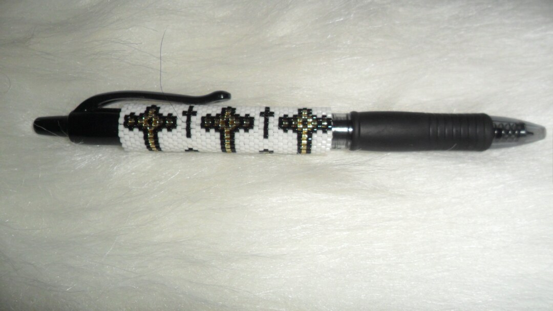 CROSSES Hand Beaded Pen Wraps - Etsy