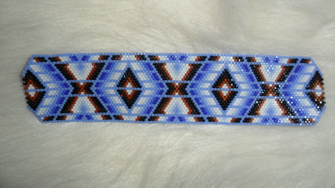 SAND OF TIME Hand Beaded Cuff Bracelet - Etsy