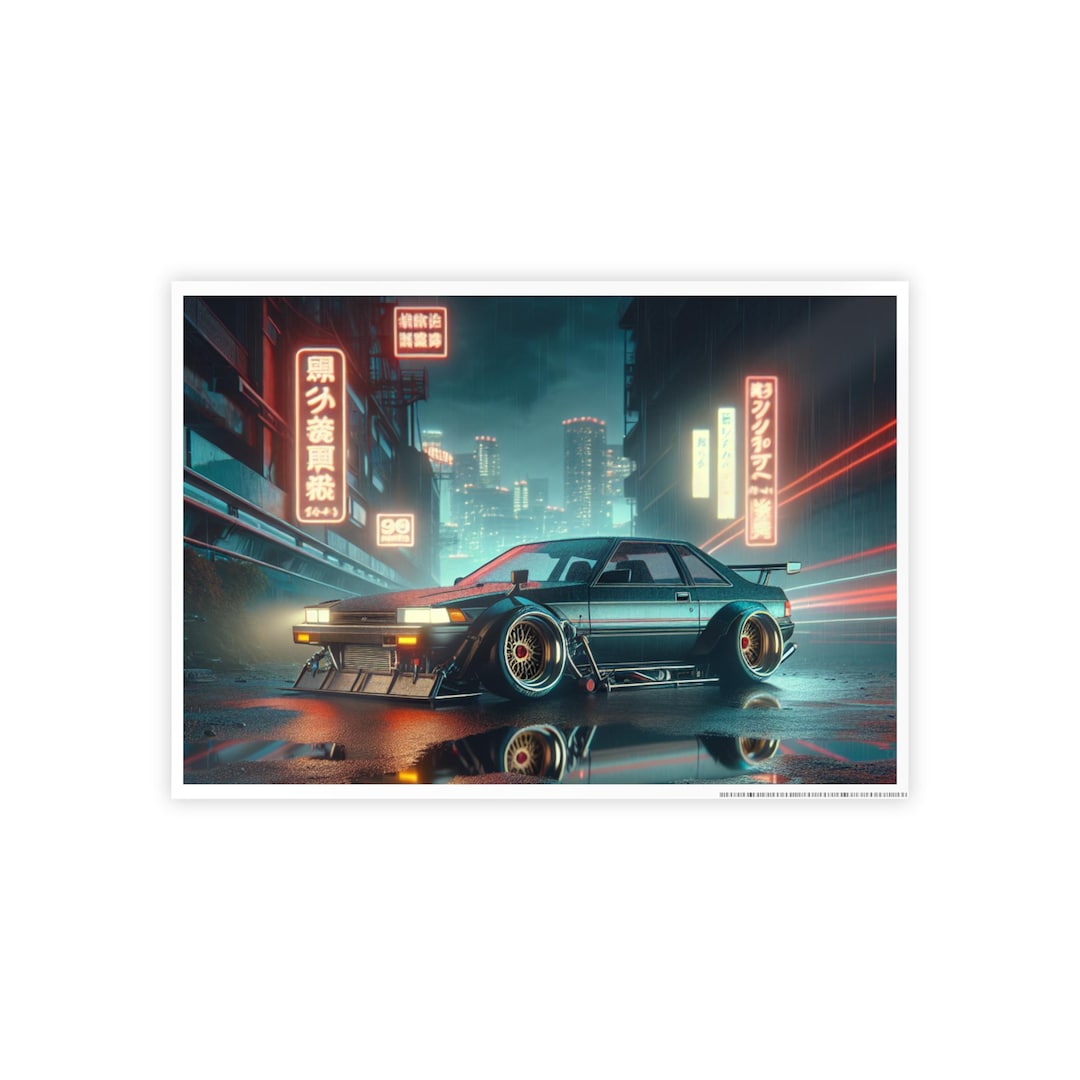 Retro JDM, Tokyo, JDM Car Posters, JDM, Rainy, Car Accessories, Car ...