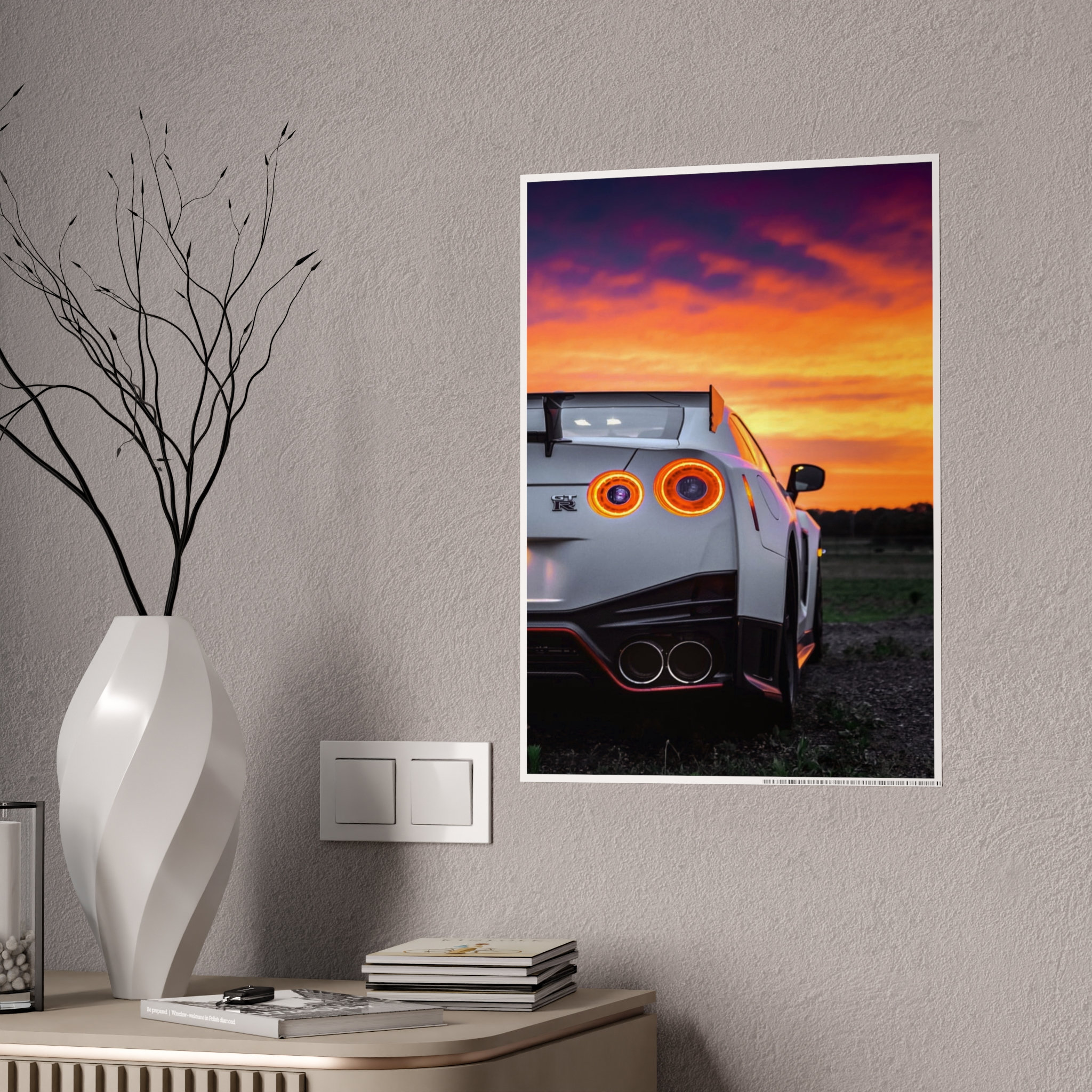 Nissan GT R, Sunset, GT R, Cool GT R Posters, Jdm, Car Posters, Gift ...