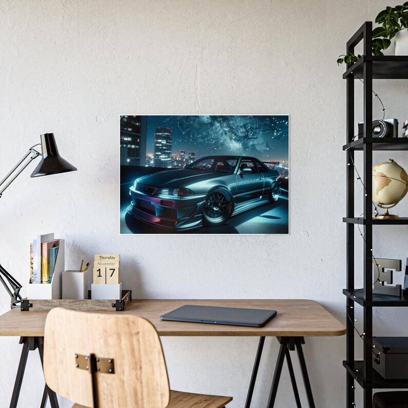 Stance, JDM Car Posters, Skyline, R34, Night Sky, Cityscape, Night, JDM ...