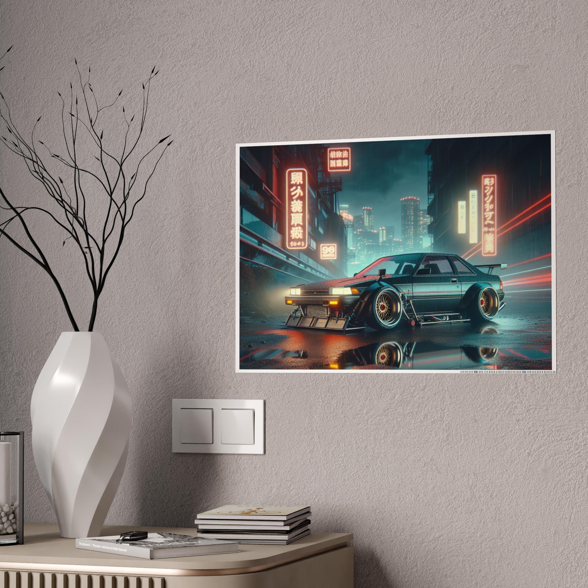 Retro JDM, Tokyo, JDM Car Posters, JDM, Rainy, Car Accessories, Car ...