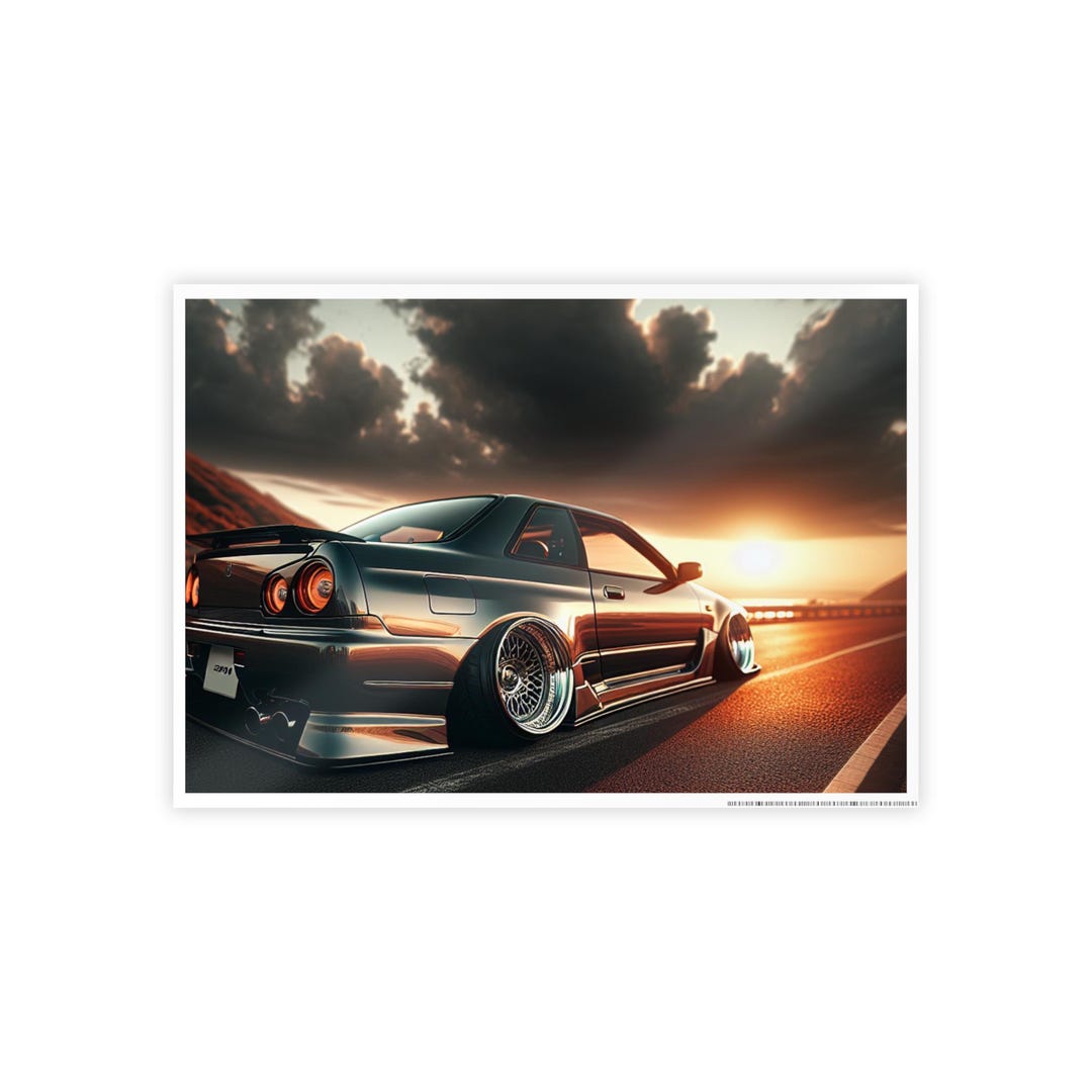 Stance, JDM Car Poster, Nissan, Skyline, R33, Car Accessories, JDM ...
