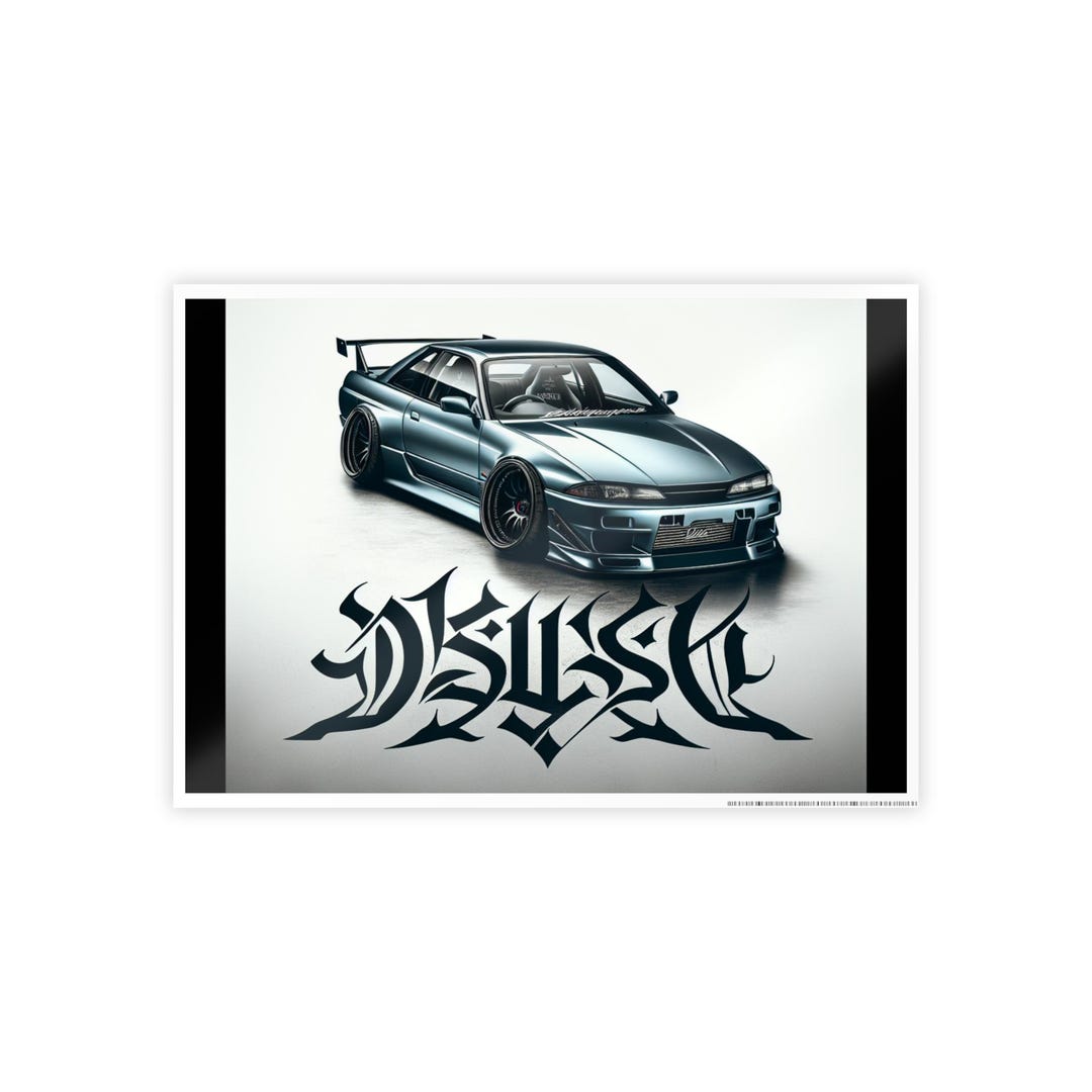 JDM Car Poster, Stance, Cool Lettering, JDM, Skyline, R34, Car ...