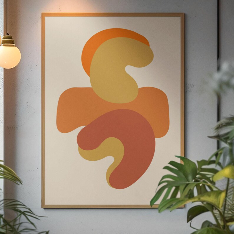 Abstract Geometric Shapes Wall Art, Two Sides of Emotions, Premium ...