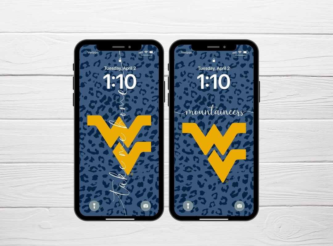 WVU Phone Wallpaper Leopard Print 2X - Etsy