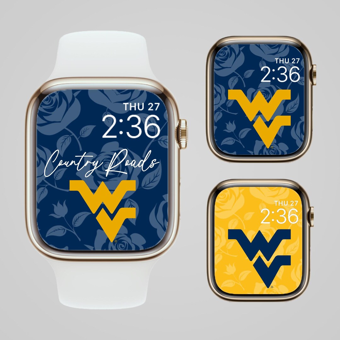 WVU Apple Watch Faces for Game Day X3 Floral, West Virginia ...
