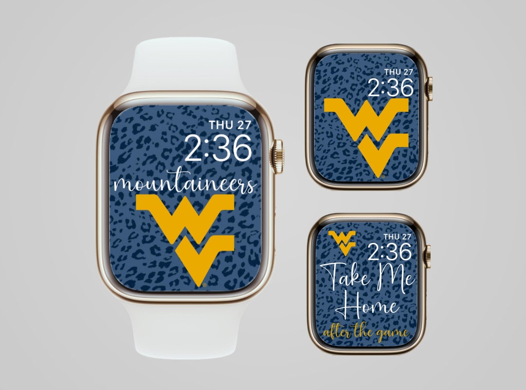 WVU Apple Watch Faces for Game Day X3 Leopard Print, West Virginia ...