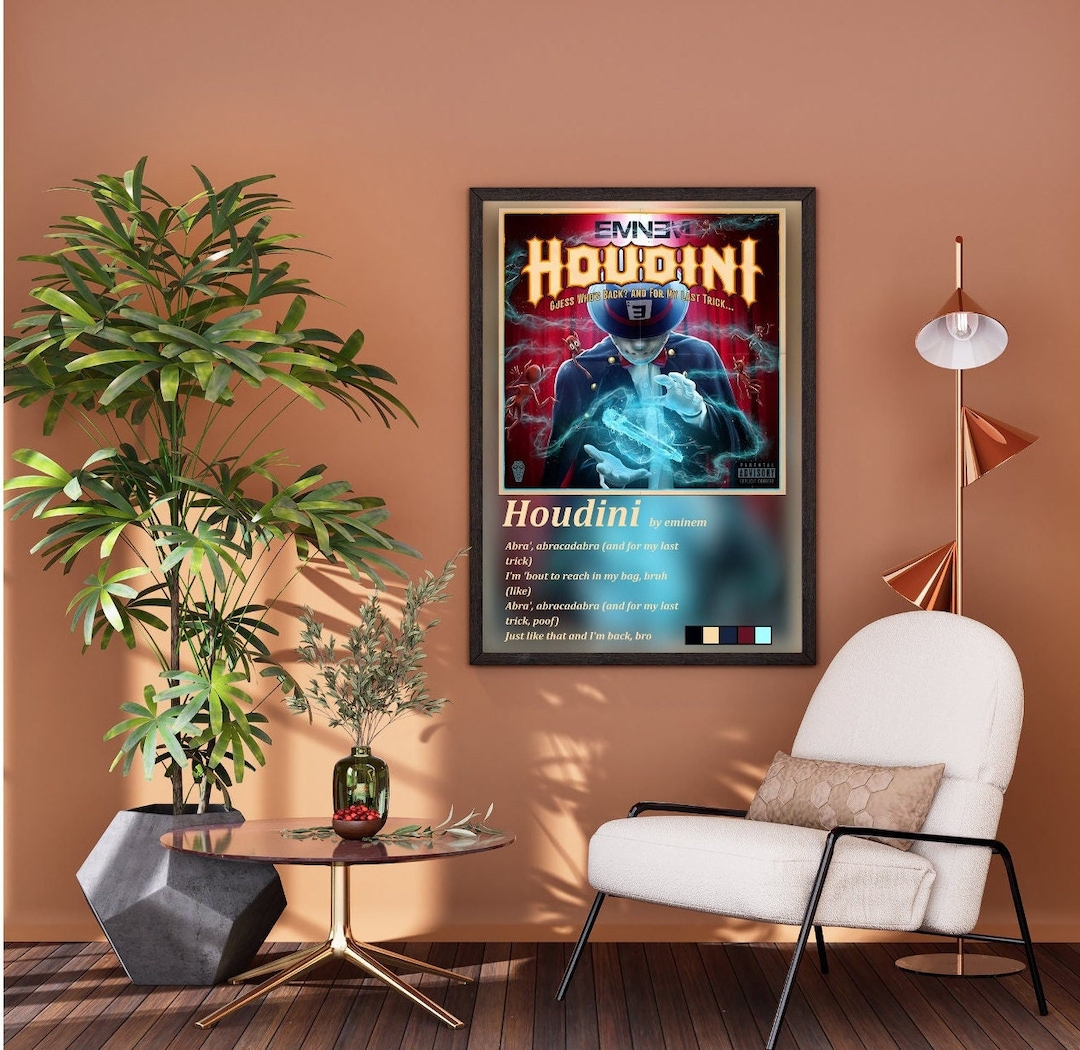 Eminem Poster,eminem Houdini,digital Poster, Eminem Poster Gift,music ...