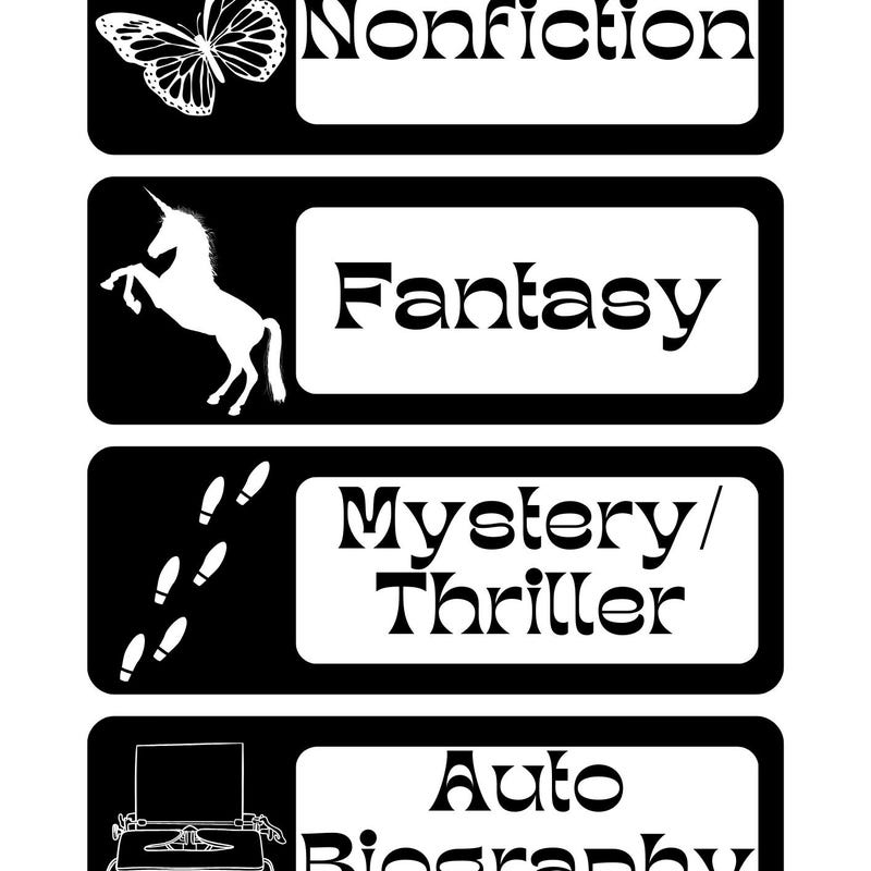 Library Genre - Etsy