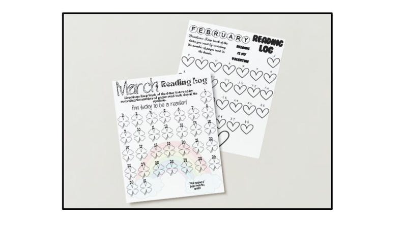 Monthly Reading Habit Tracker: Undated Printable Log (PDF) - Etsy