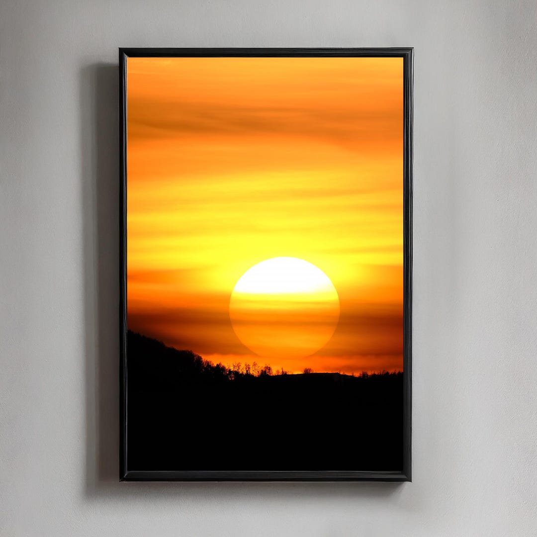Sunset Landscape, Digital Download, Printable Art, Wallart for Home ...