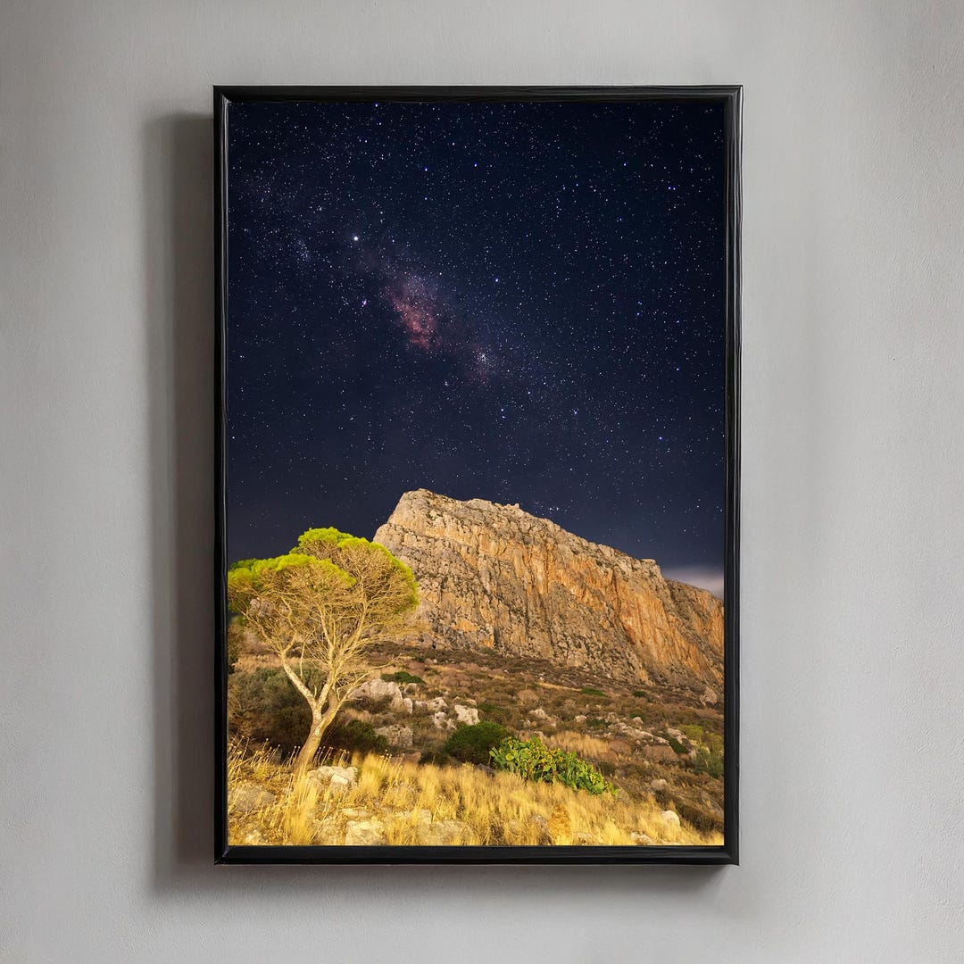 Night Sky Canvas, Night Sky Clipart, Starry Sky Wall Art, Night Sky ...