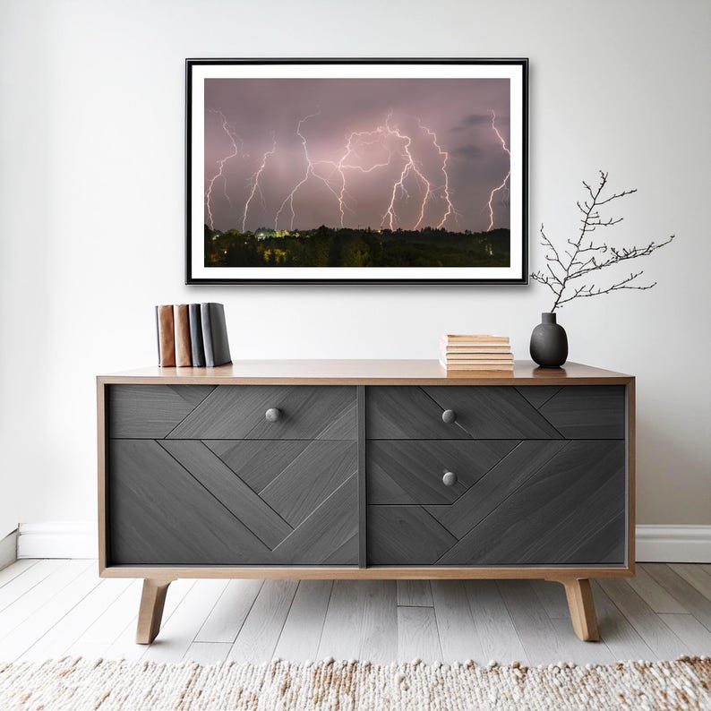 Thunderstorm Photography Printable Wall Art, Thunder Strike Trendy Wall ...