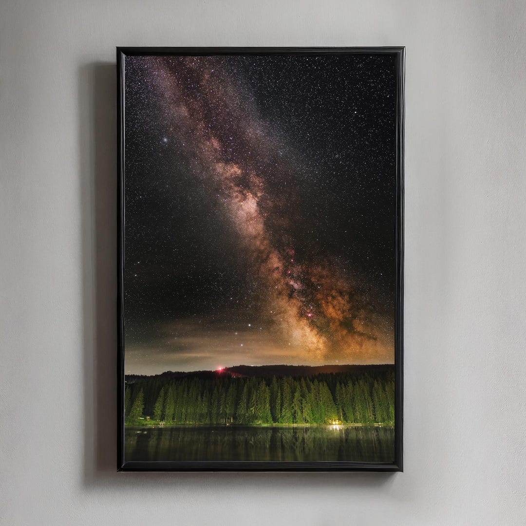 Milky Way Galaxy Print, Night Sky Wall Art, Digital Download, Milky Way ...