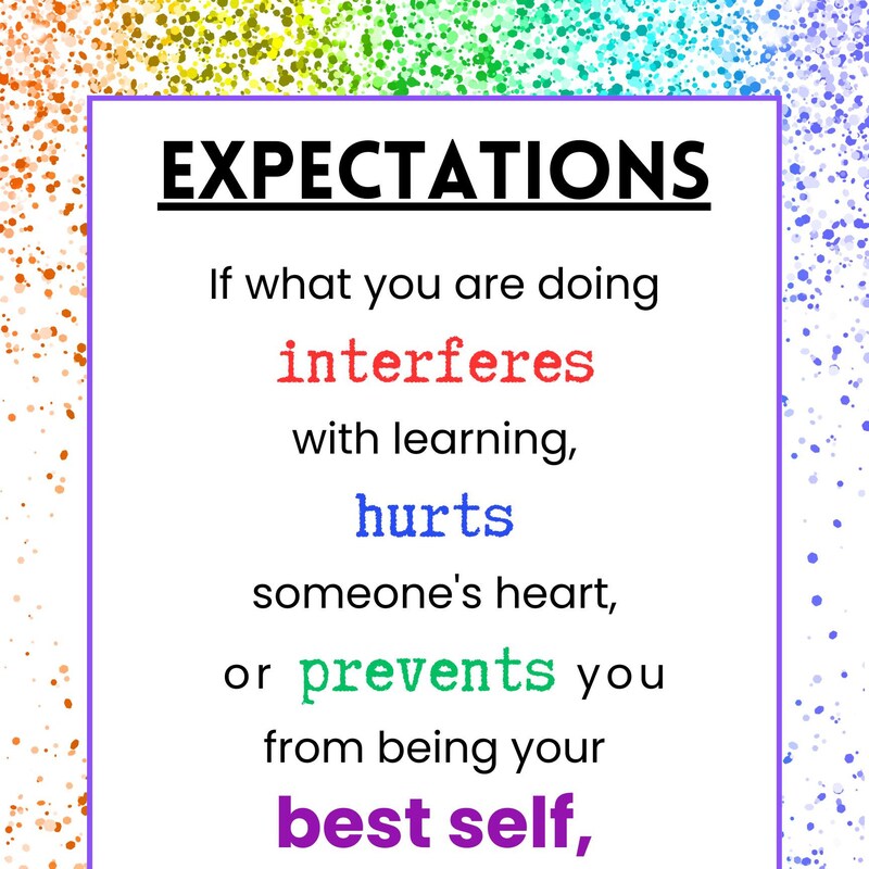 One Classroom Rule Poster - Etsy