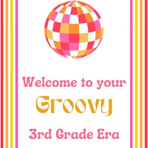Groovy 70's Disco Classroom Posters Funny Welcome Sign - Etsy